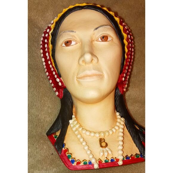 Anne Boleyn | Accents | Vtg Bossons Chalkware Head Bust Anne Boleyn ...